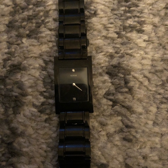 Guess | Accessories | Guess Black Rectangle Watch | Poshmark